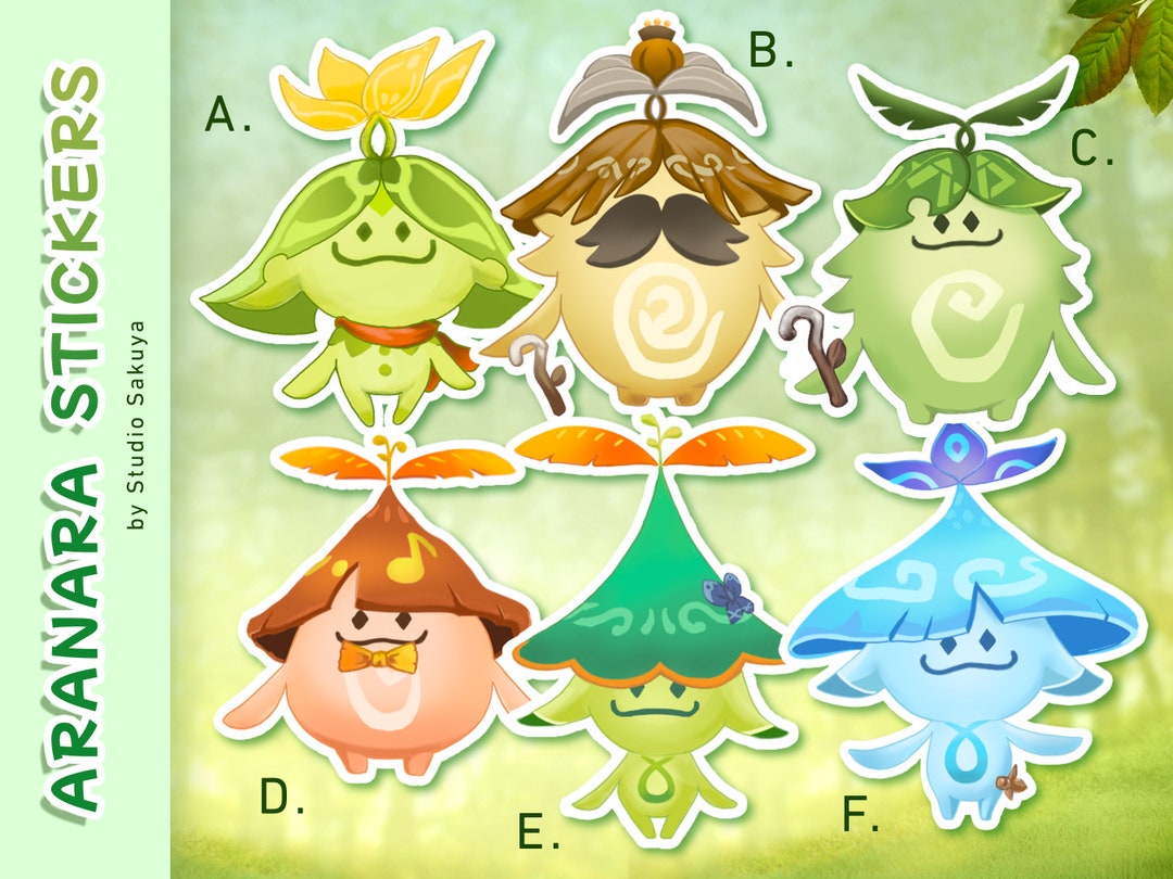 Genshin Impact Aranara Vinyl Stickers Weatherproof Gloss Matte - Etsy