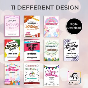 Personalized Printable Editable Happy Birthday Printable Birthday Card ...