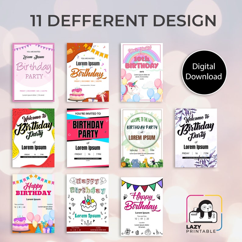 Personalized Printable Editable Happy Birthday Printable Birthday Card ...