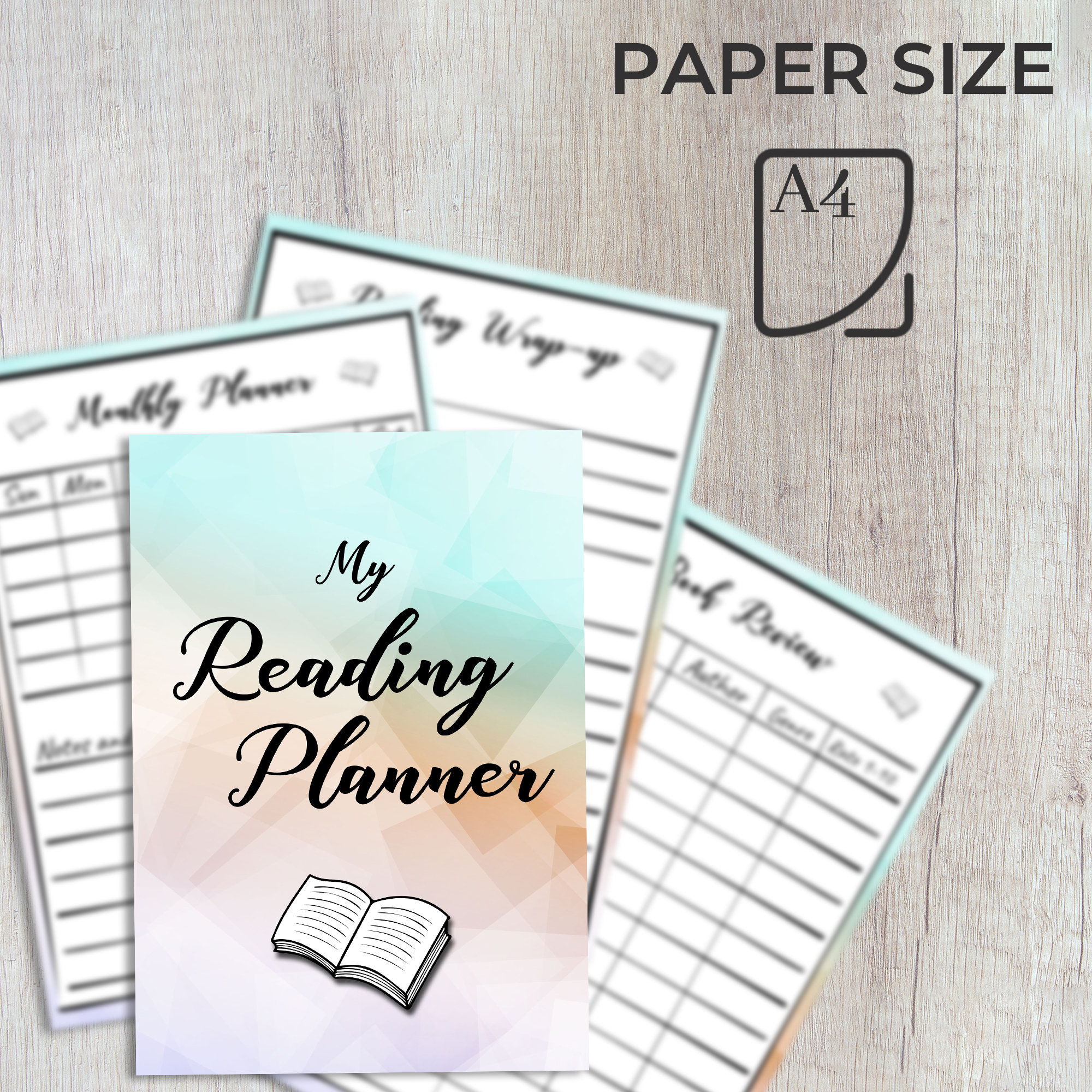 Reading Planner Printable Reading Journal Book Planner Reading Log Book ...