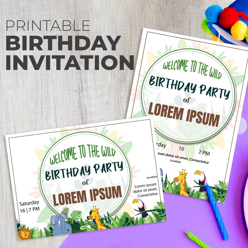Personalized Printable Editable Happy Birthday Printable Birthday Card ...