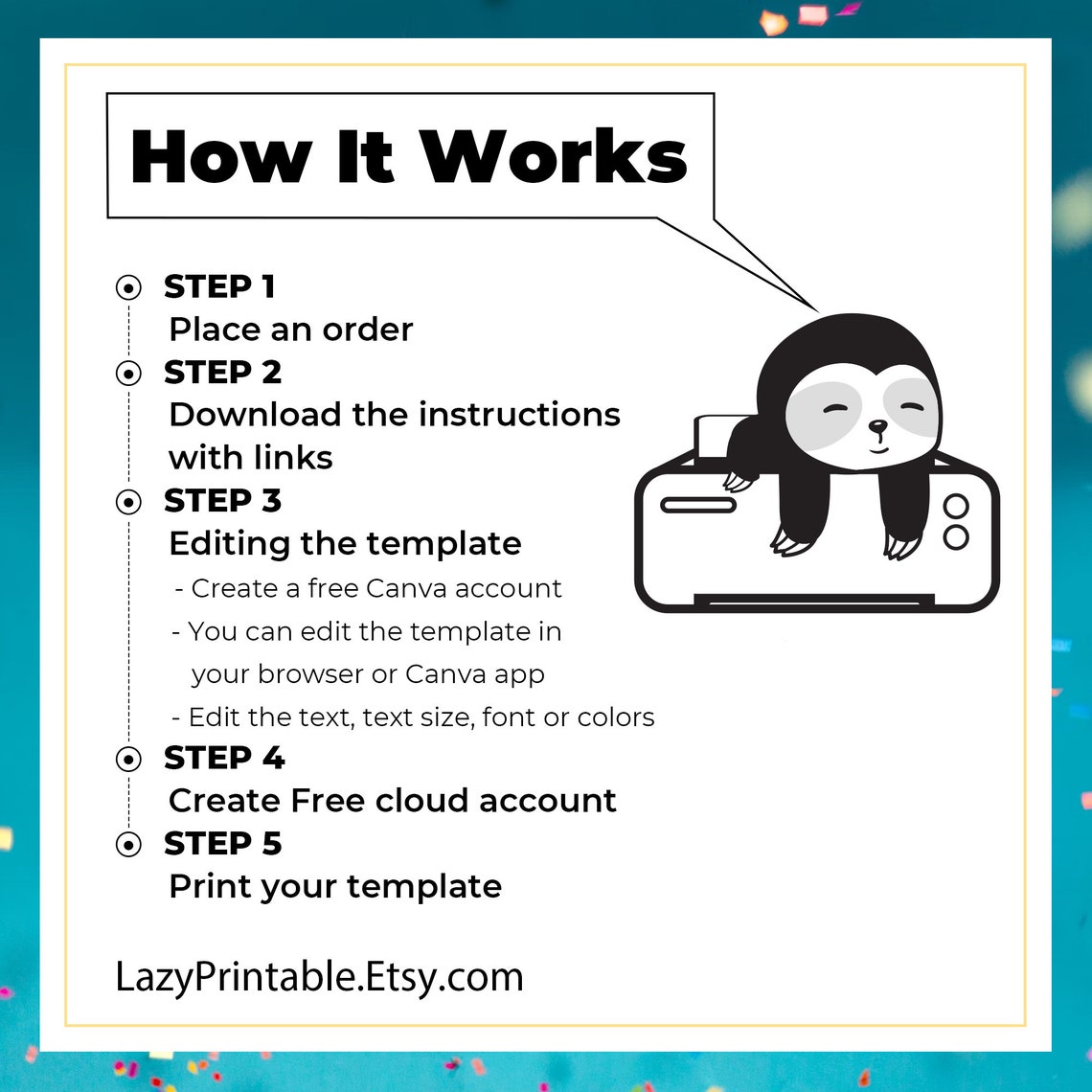 Personalized Printable Editable Happy Birthday Printable Birthday Card ...