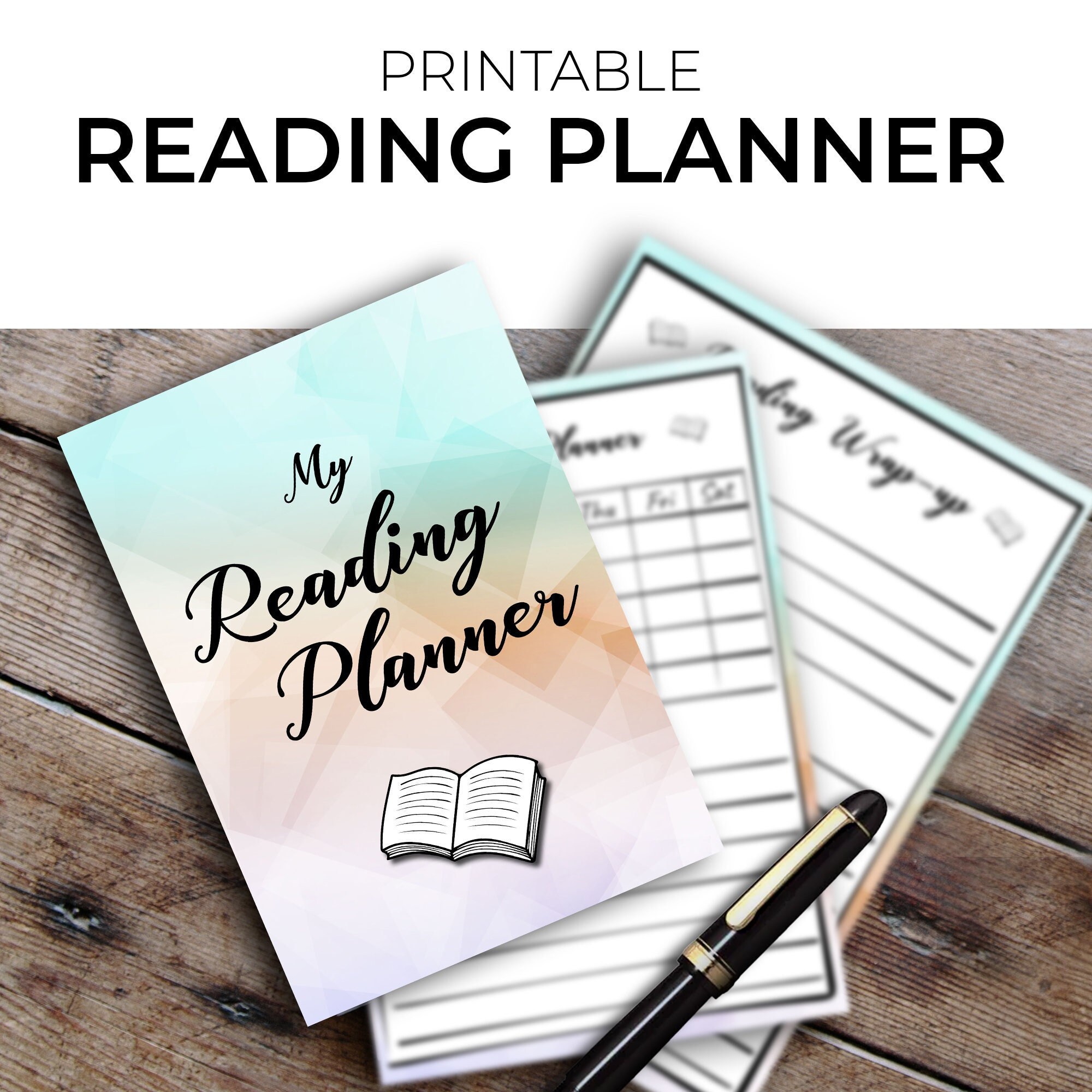 Reading Planner Printable Reading Journal Book Planner Reading Log Book ...