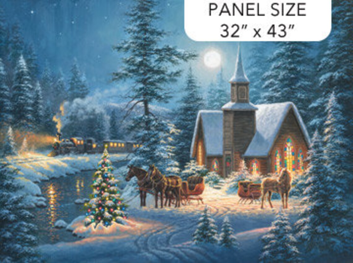 Silent Night Panel by Northcott DP25388-48 - Etsy