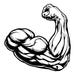 Bicep Muscle Flexing Strong SVG / PNG / JPG Clipart - Free Commercial ...