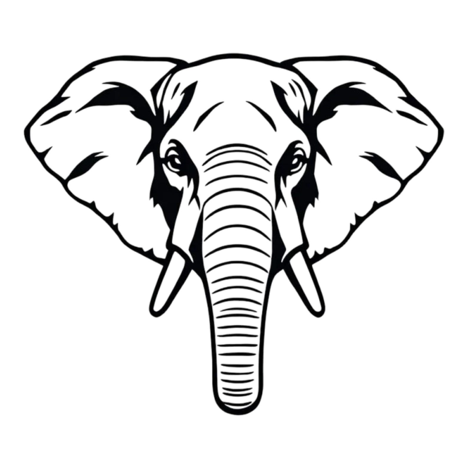 Elephant Head Profile SVG / PNG / JPG Clipart - Free Commercial Use - Etsy