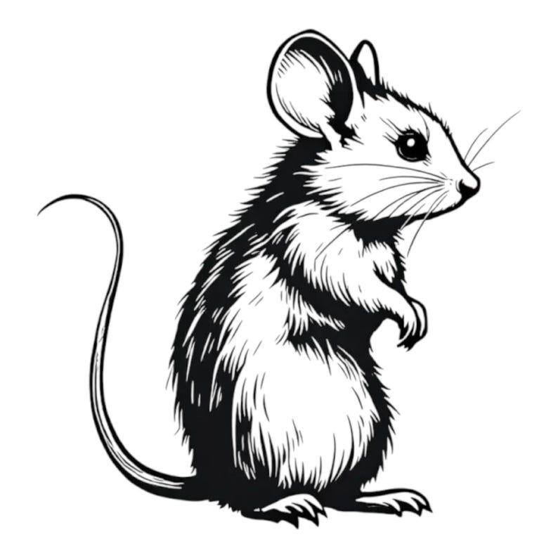 Mouse Portrait Sitting up SVG / PNG / JPG Clipart - Free Commercial Use ...