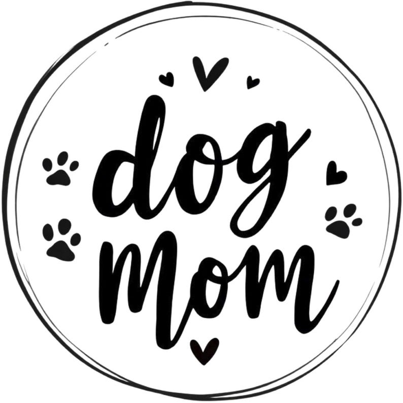 Dog Mom With Paw Prints & Hearts Art SVG / PNG / JPG Clipart - Free ...