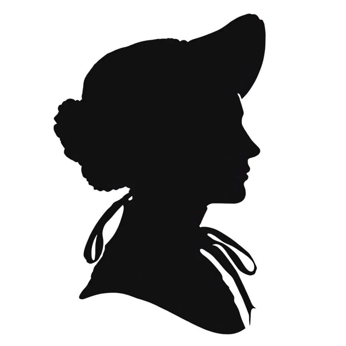Regency Woman Girl Silhouette Jane Austen SVG / PNG / JPG Clipart ...