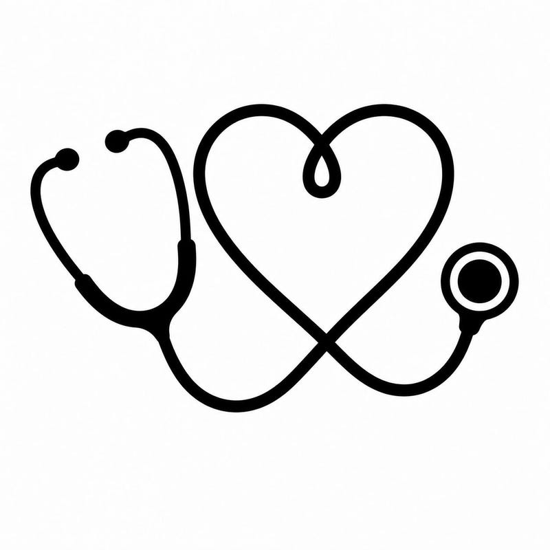Stethoscope Line Art Svg - Etsy