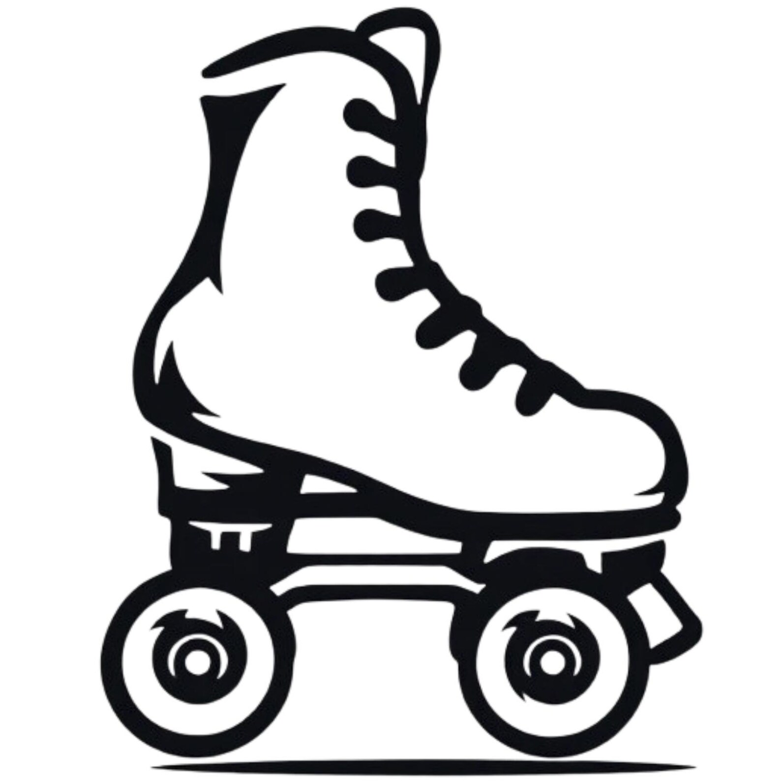 Simple Rollerskate Skate Retro Art SVG / PNG / JPG Clipart - Free ...