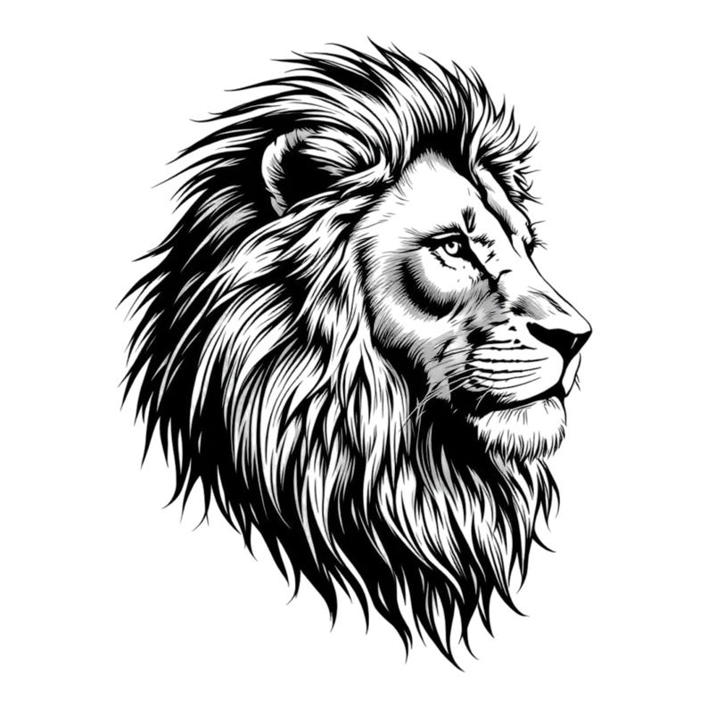 Lion Head Portrait SVG / PNG / JPG Clipart - Free Commercial Use - Etsy