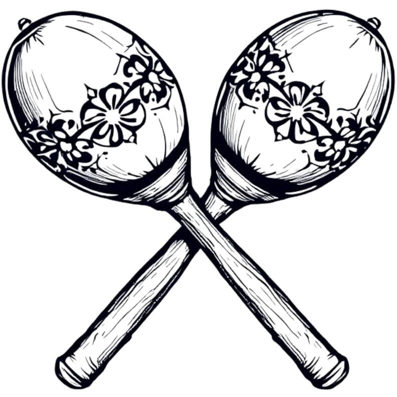 Maracas Tamaracas Rattles Art SVG / PNG / JPG Clipart - Free Commercial ...