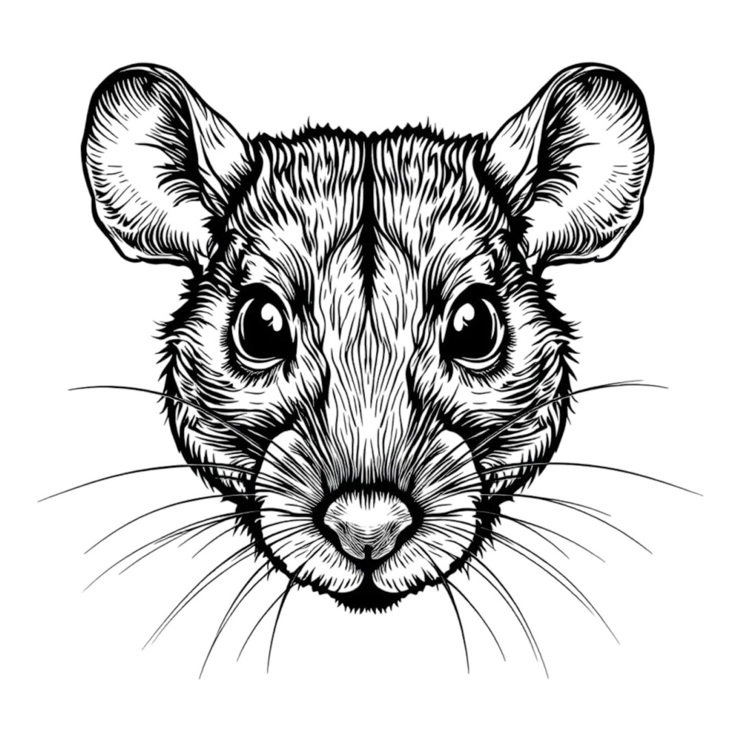 Rat Portrait Head Art SVG / PNG / JPG Clipart - Free Commercial Use - Etsy