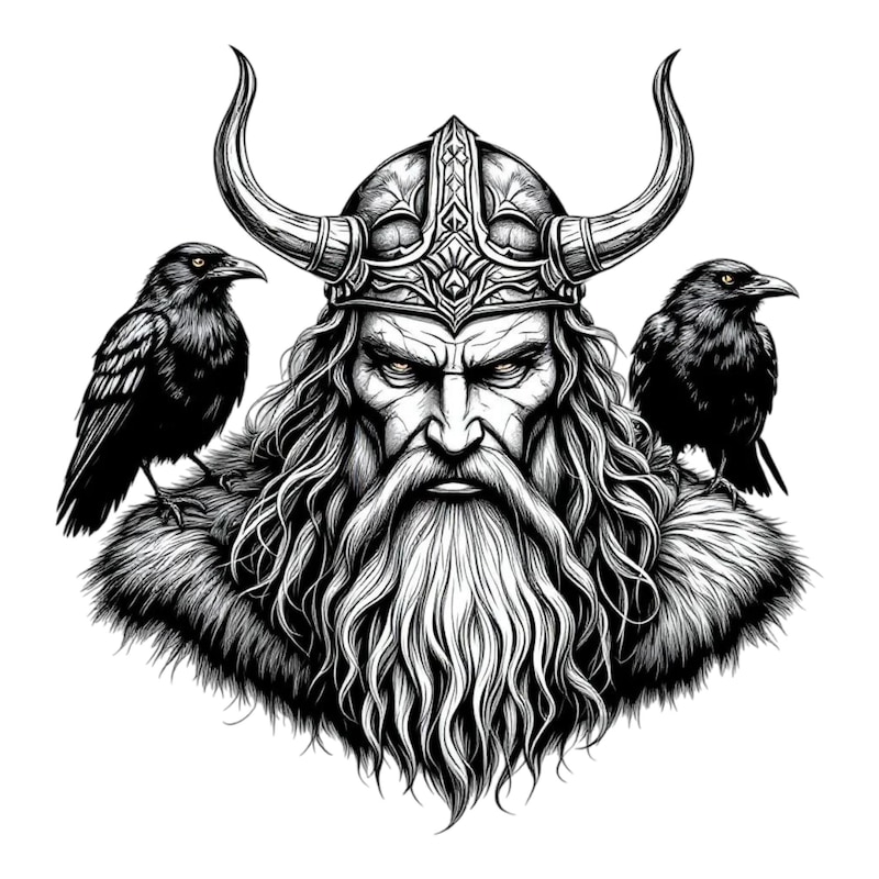 Viking Crow Clip Art - Etsy
