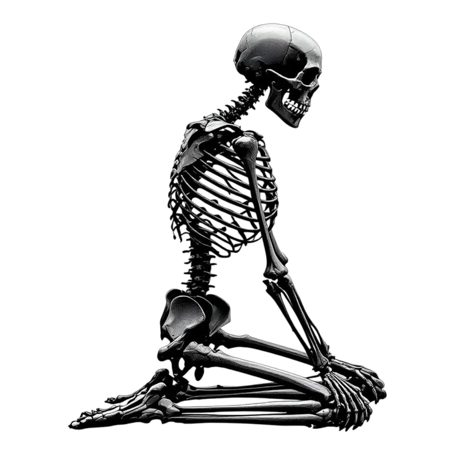 Skeleton Kneeling Kneel SVG / PNG / JPG Clipart - Free Commercial Use ...