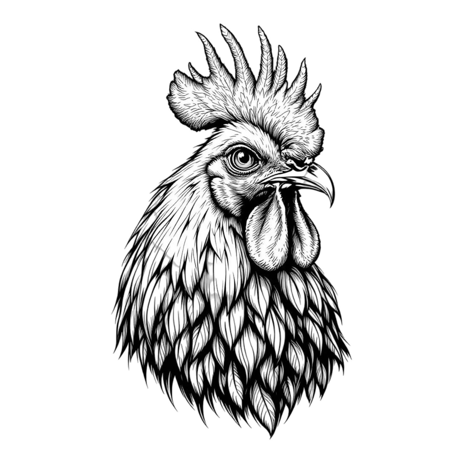 Hahn-Kopf-Porträt SVG / PNG / JPG Clipart - Freie kommerzielle Nutzung ...