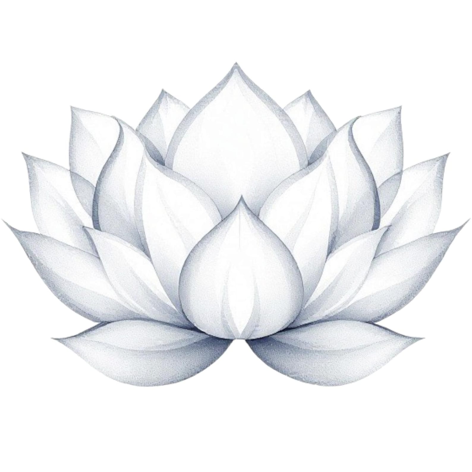 White Lotus Flower Portrait Watercolor Art SVG / PNG / JPG Clipart ...