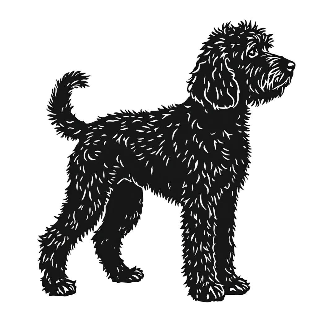 Goldendoodle Golden Doodle Dog SVG / PNG Clipart - Free Commercial Use ...