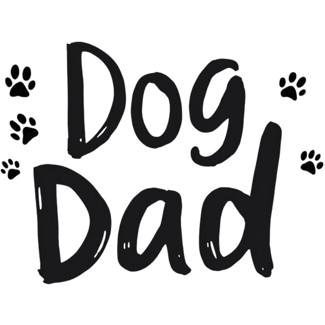 Dog Dad With Paw Prints Art SVG / PNG / JPG Clipart - Free Commercial ...