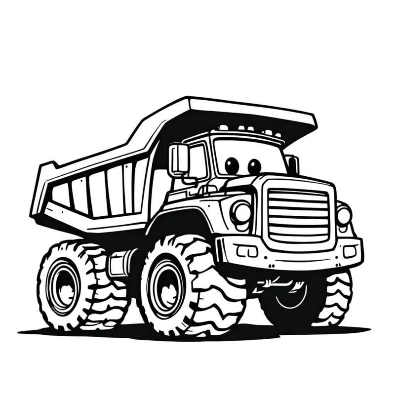 Dump Truck Png Cartoon - Etsy