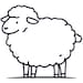 Sheep Cartoon Design Simple Art Kids SVG / PNG / JPG Clipart - Free ...