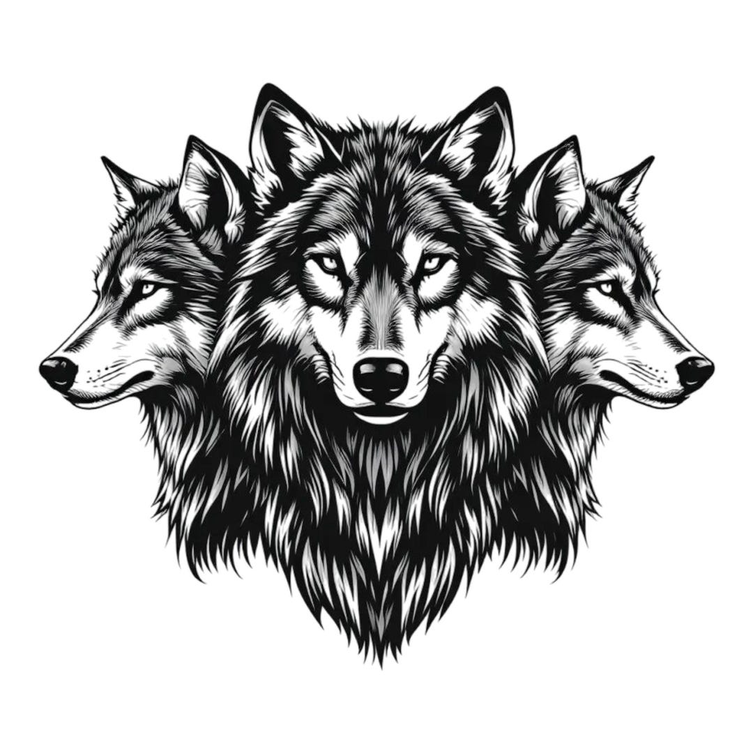 Wolf Pack Portrait SVG / PNG / JPG Clipart - Free Commercial Use - Etsy