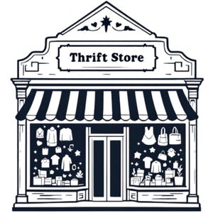 Cute Small Thrift Store Shop Art SVG / PNG / JPG Clipart - Free ...