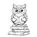 Owl on Books SVG / PNG Clipart - Free Commercial Use - Etsy