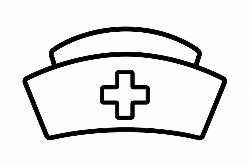Nurse Cap With Cross Art SVG / PNG / JPG Clipart Medical Gift - Free ...