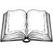Open Book Simple Reading Art Blank SVG / PNG / JPG Clipart - Free ...
