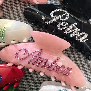 Personalized Hair Claw,hair Clips, Hair Barrettes,diamont Hair Claw ...