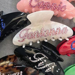 Personalized Hair Claw,hair Clips, Hair Barrettes,diamont Hair Claw ...