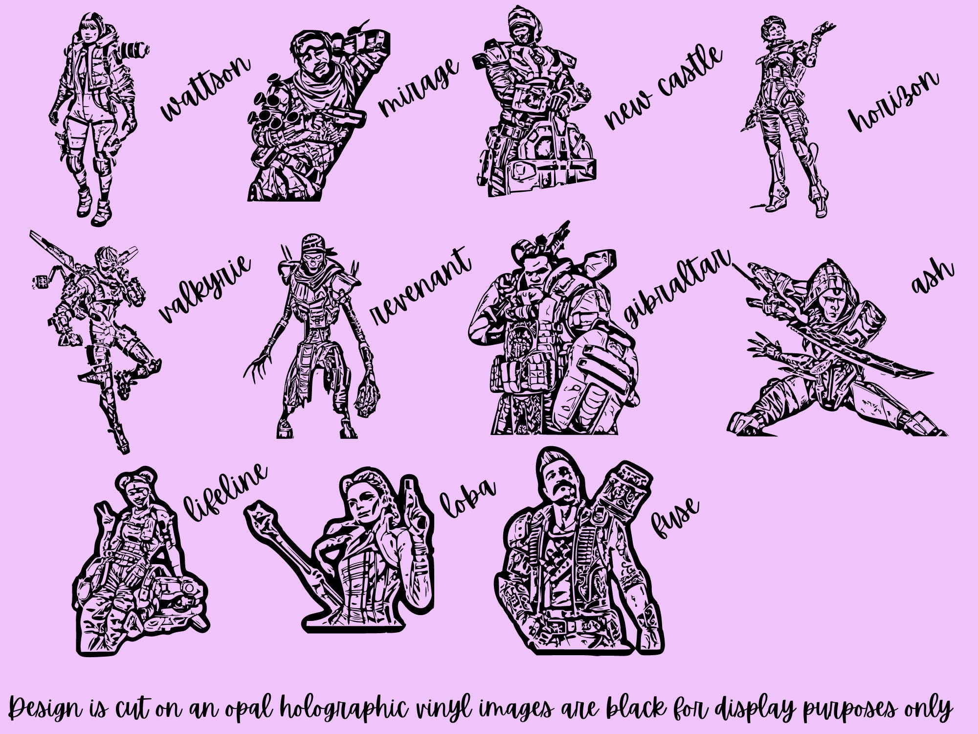 Apex Legends Holographic Vinyl Cutouts Vinyl Transfer - Etsy