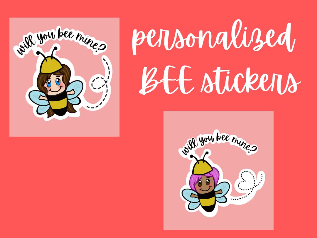 Personalized will You Bee Mine Sticker - Etsy