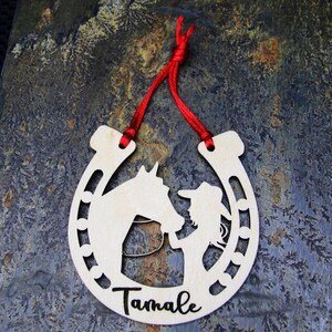 Personalized Girl With Her Horse Ornament, Custom Equestrian Gift, Gift ...