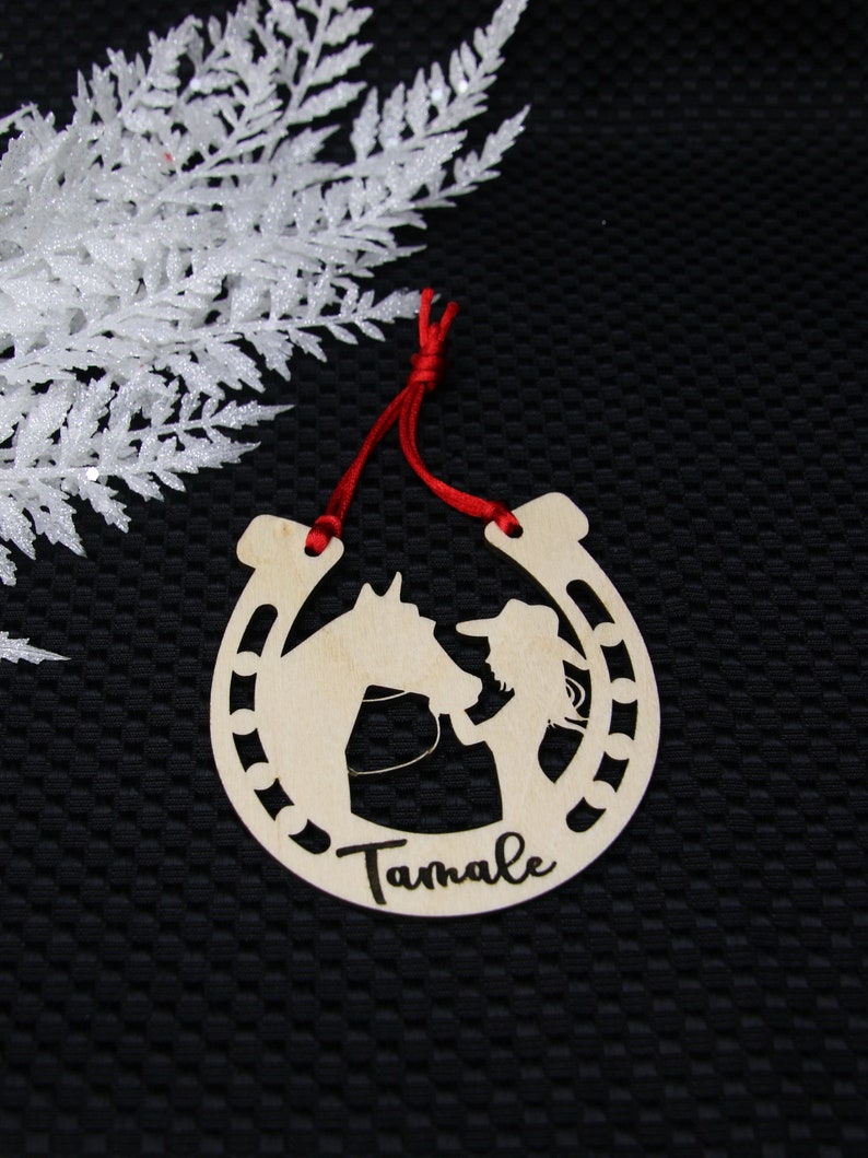 Personalized Girl With Her Horse Ornament Custom Equestrian - Etsy