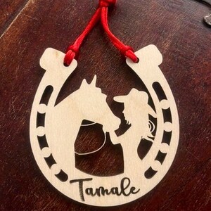 Personalized Girl With Her Horse Ornament, Custom Equestrian Gift, Gift ...