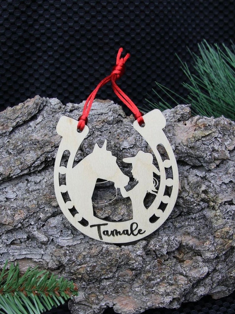 Personalized Girl With Her Horse Ornament Custom Equestrian - Etsy