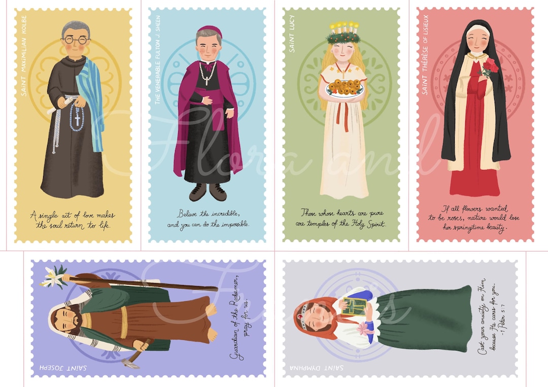 Digital Download Catholic Valentines, Saint Valentines, Printable ...