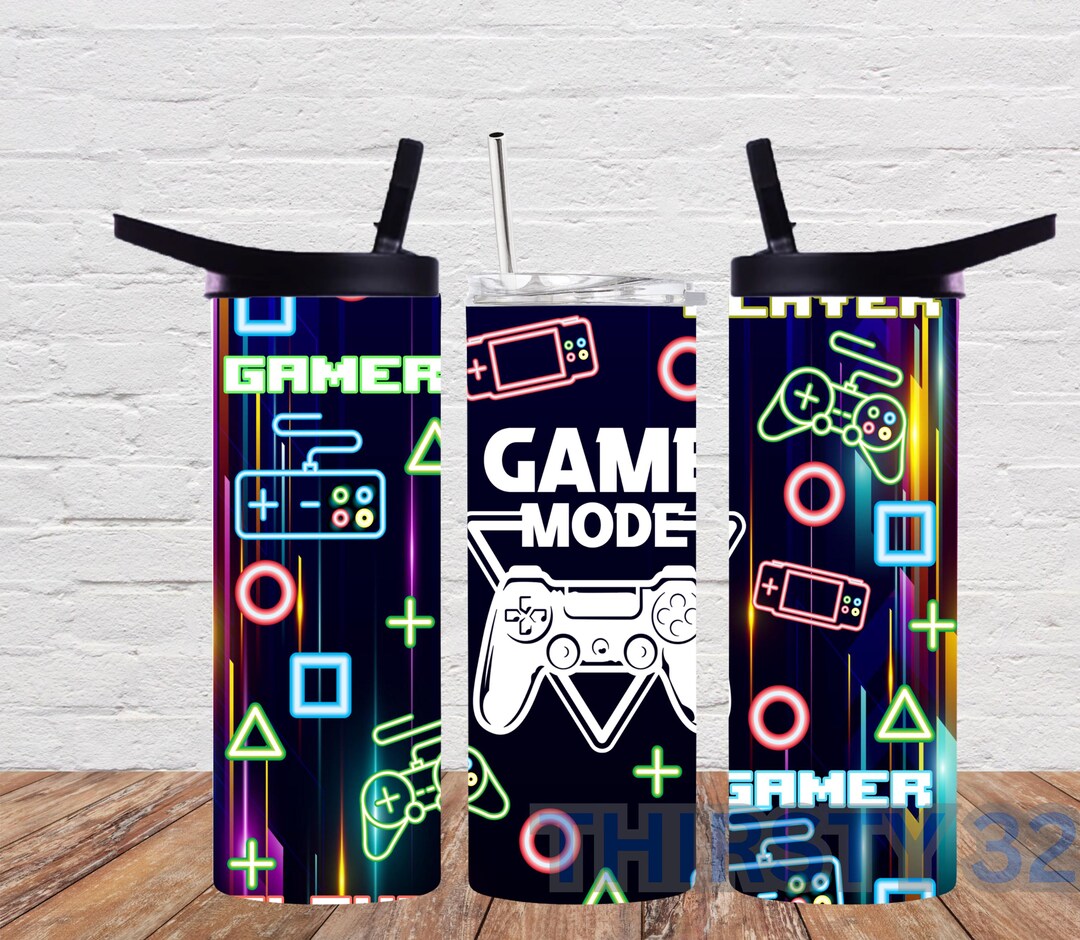 Gamer Tumbler 20oz With Dual Lids - Etsy
