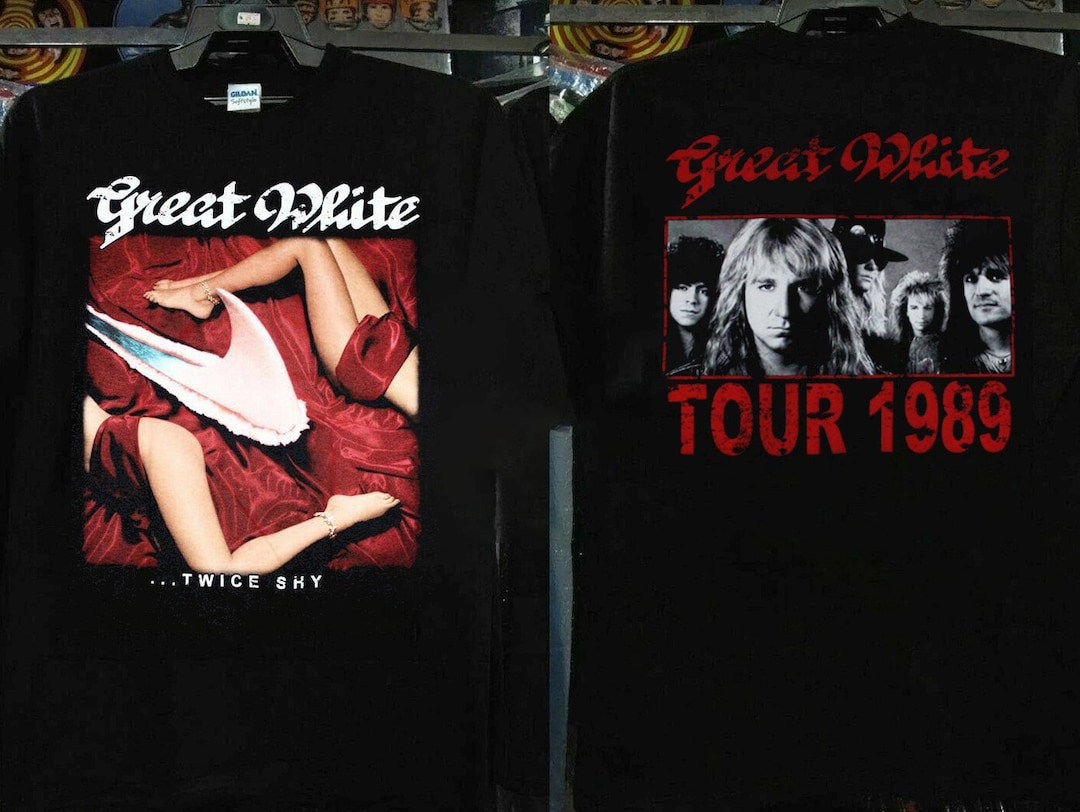Great White Band Twice Shy Tour 1989 T-shirt Great White Tour - Etsy