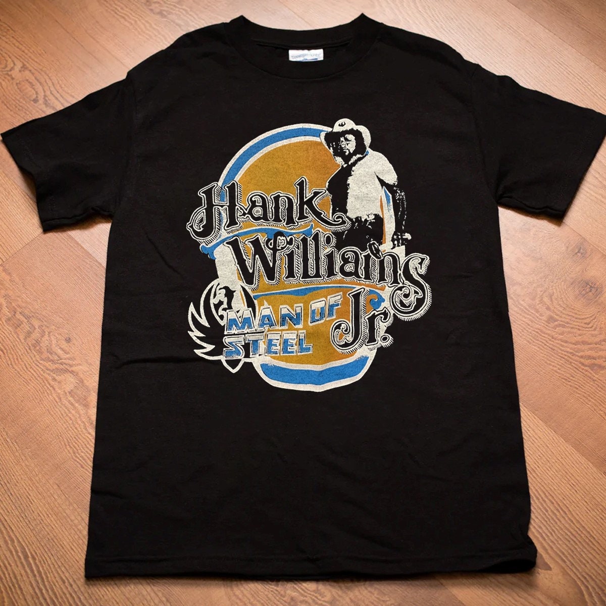 Hank Williams Jr. Man Of Steel Tour 1983 T-Shirt sold by Bindu Reddy ...