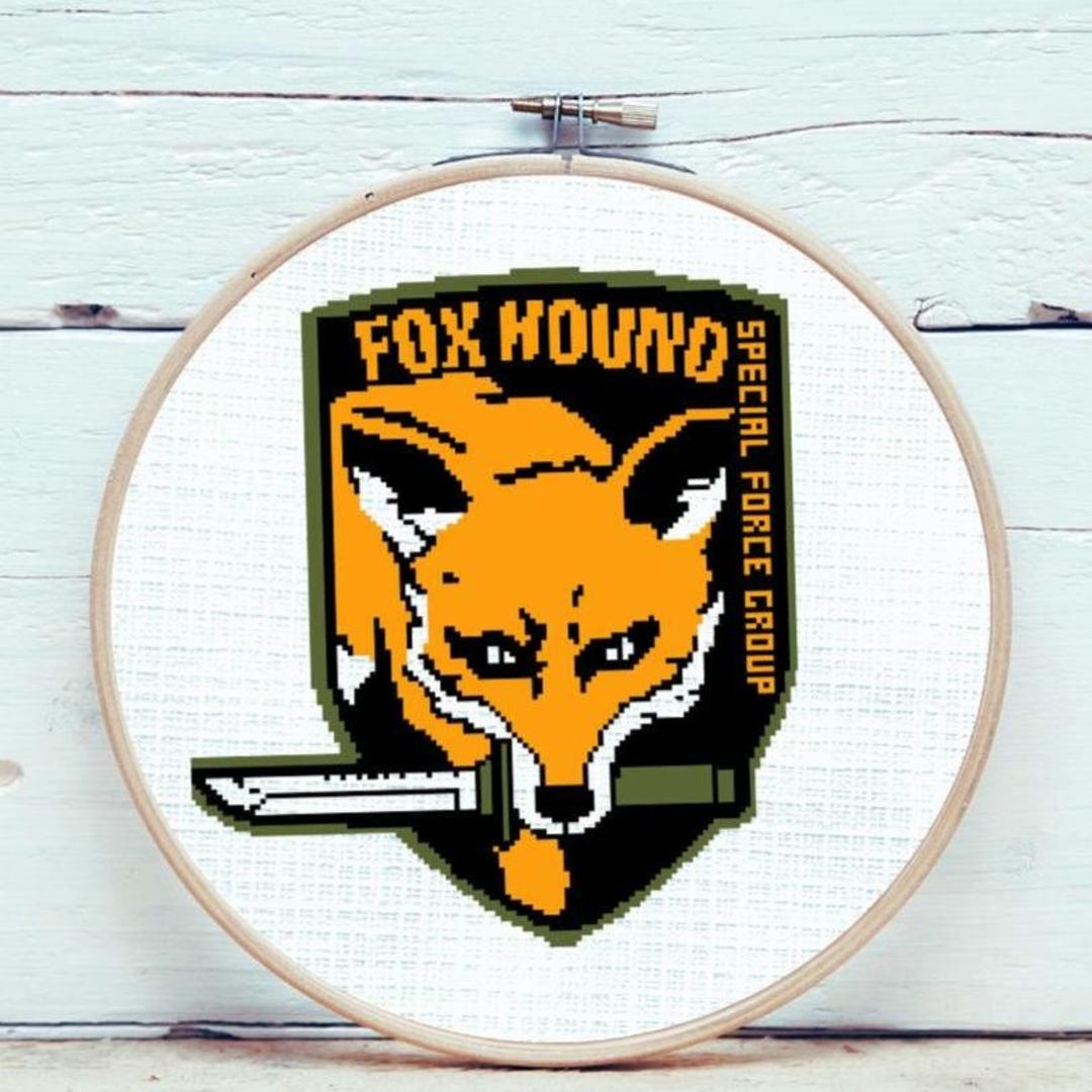 Metal Gear Fox Hound Logo - Instant Download PDF Cross Stitch Pattern ...