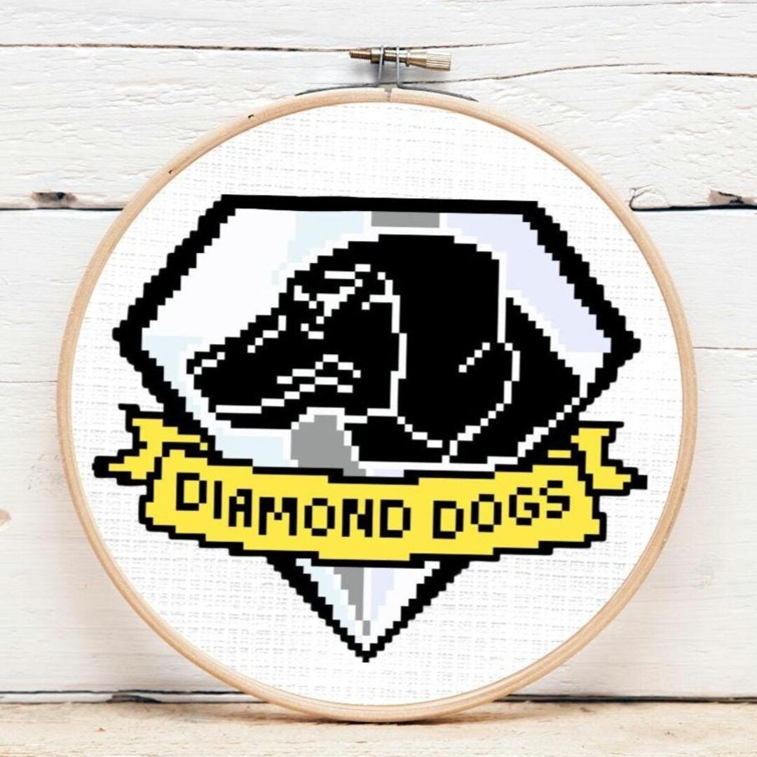 Metal Gear Diamond Dog Logo Patch - Instant Download PDF Cross Stitch ...