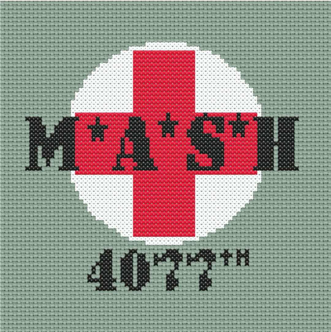 MASH 4077th TV Show Logo Cross Stitch Pattern Instant Download PDF - Etsy