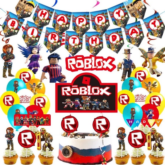Roblox Party Decorations - Etsy