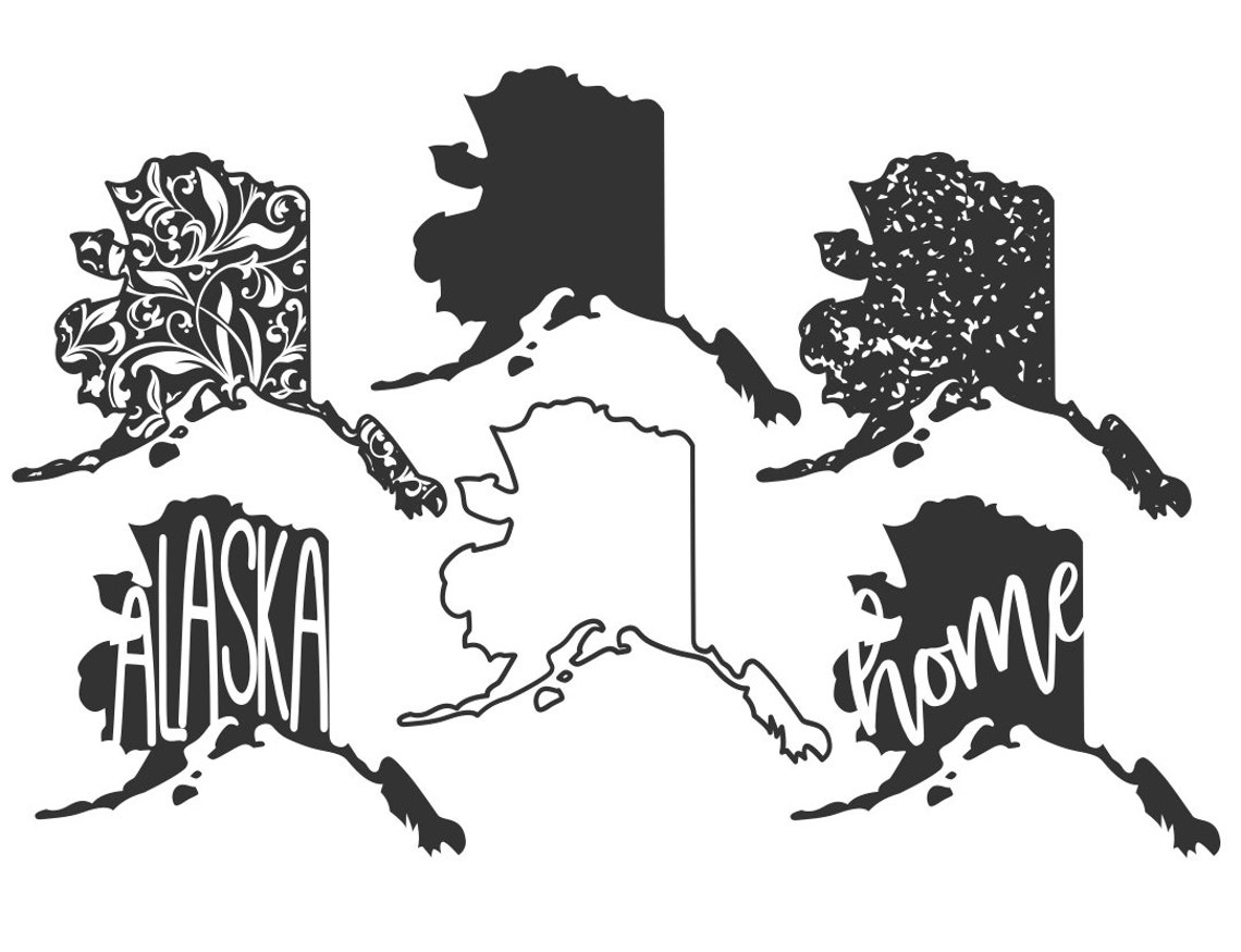 All 50 States 6 Designs Svg, Eps, Pdf and Png Files for Designing and ...