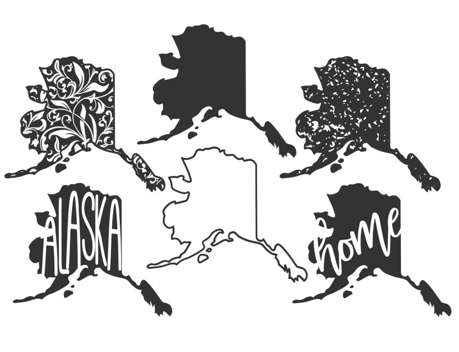 All 50 States 6 Designs Svg, Eps, Pdf and Png Files for Designing and ...