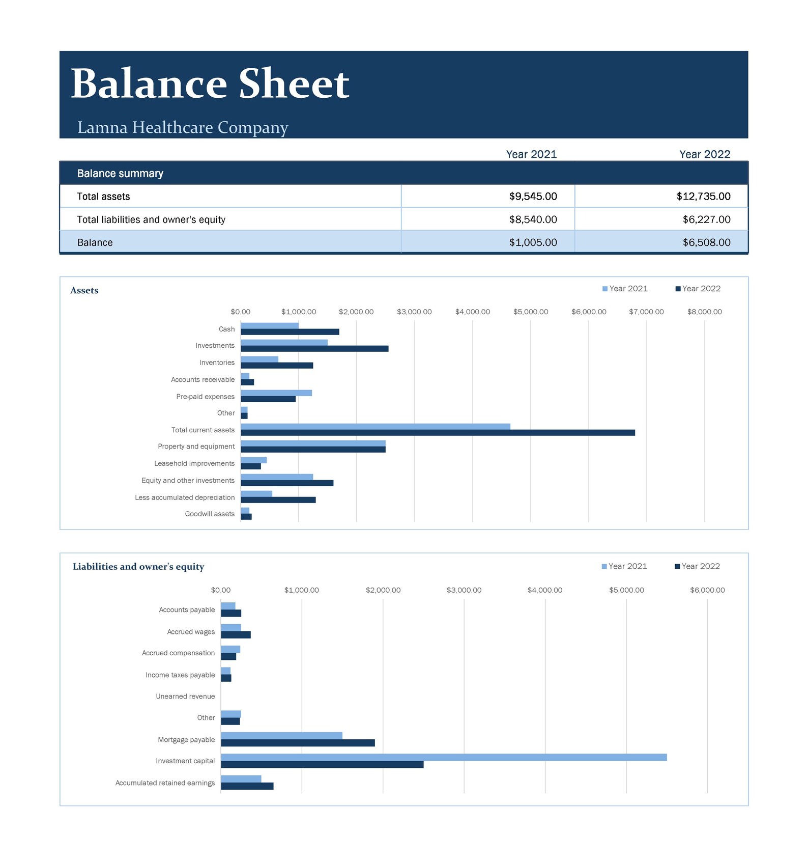 Basic Balance Sheet Excel Template - Etsy